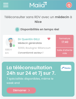 Accéder à la téléconsultation 24/7 ou 8h-20h – Maiia - Guide